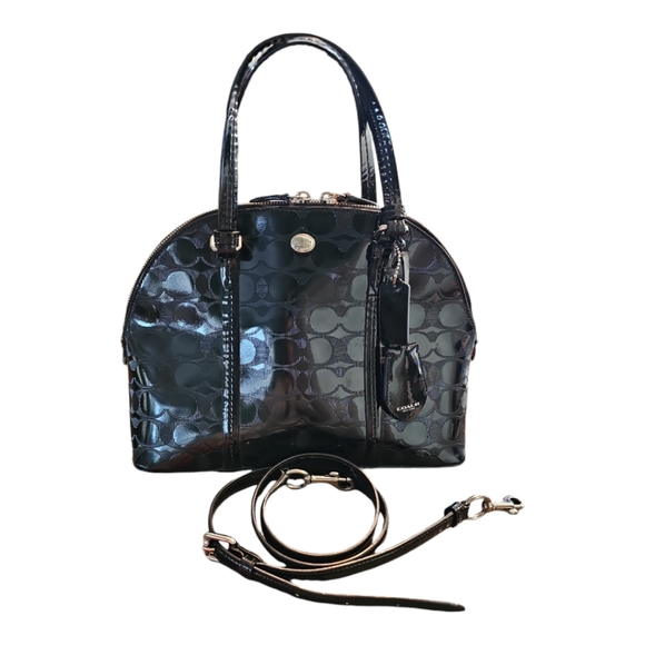 Coach | Bags | Coach Patent Leather Signature C Dome Shaped Convertible ...